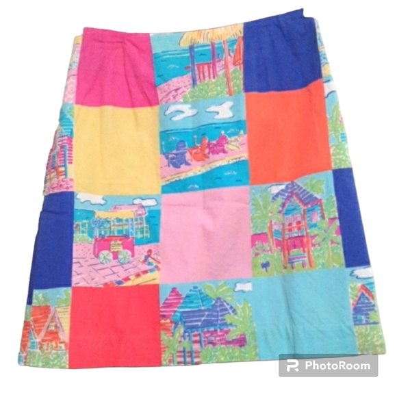 Lilly Pulitzer | Skirts | Vintage Lilly Pulitzer Compass Patch Mini ...